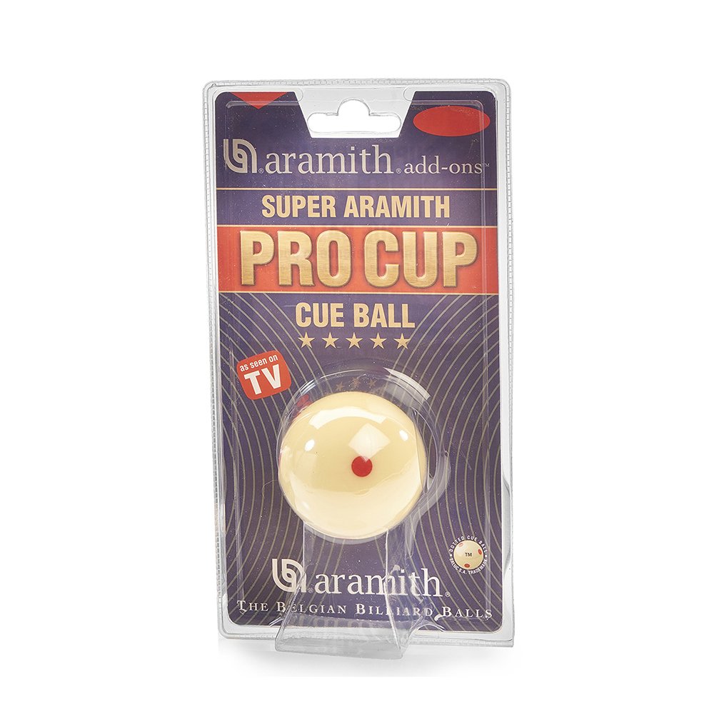 Aramith 2" Super Pro Cup Cue White Ball Spotted (6 Red Dots) – Billiard ...
