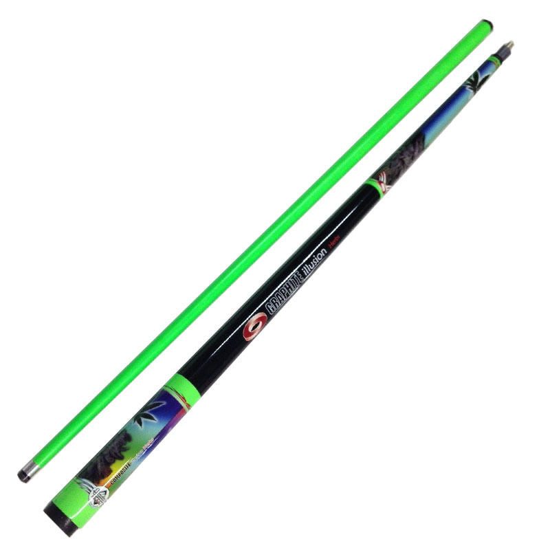 Pool Cue 2 Piece Graphite Composite Illusion Herbs Marijuana Hemp Gree ...